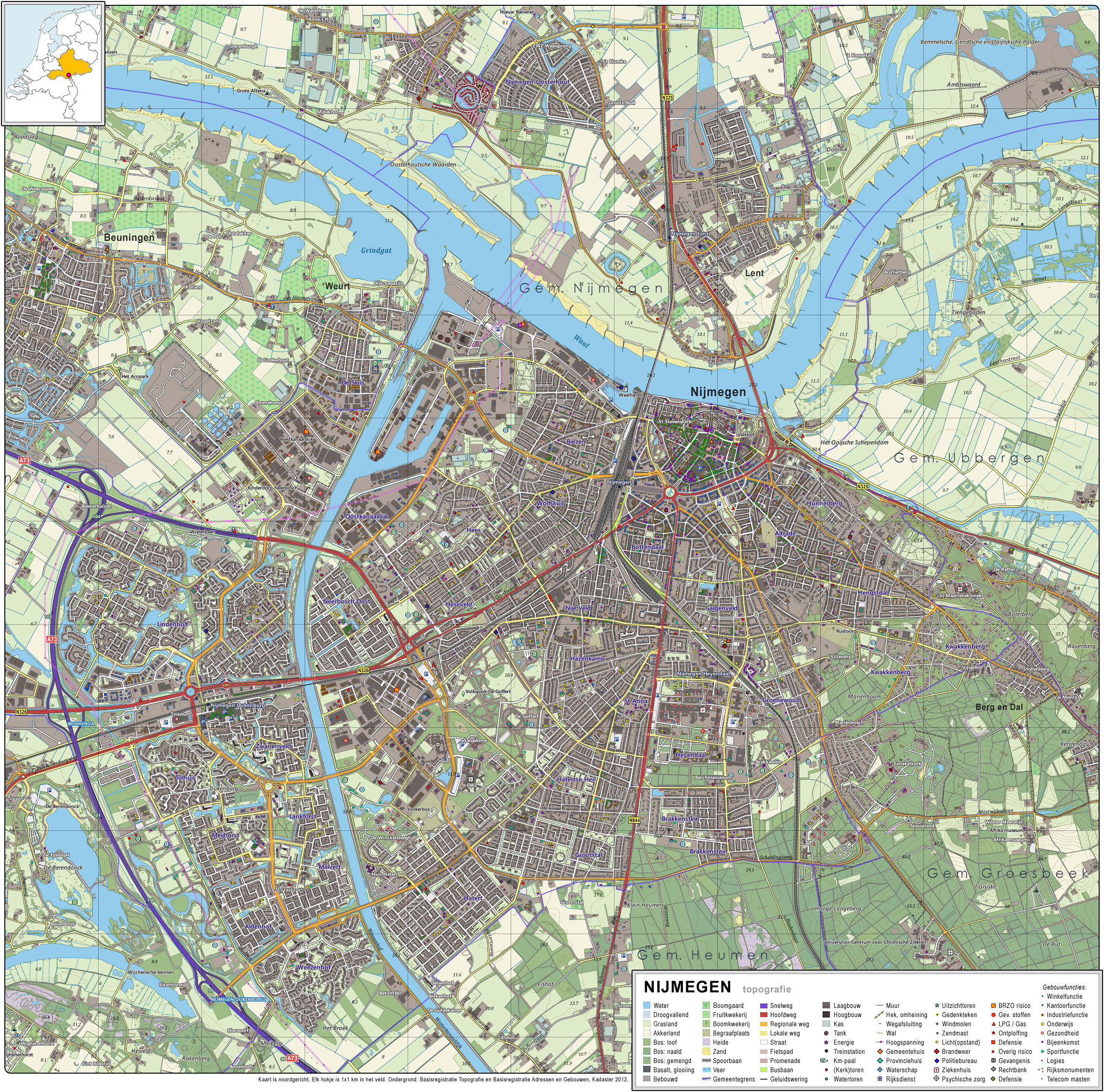 Postcode Nijmegen - Het Postcode en Adresboek van Nederland